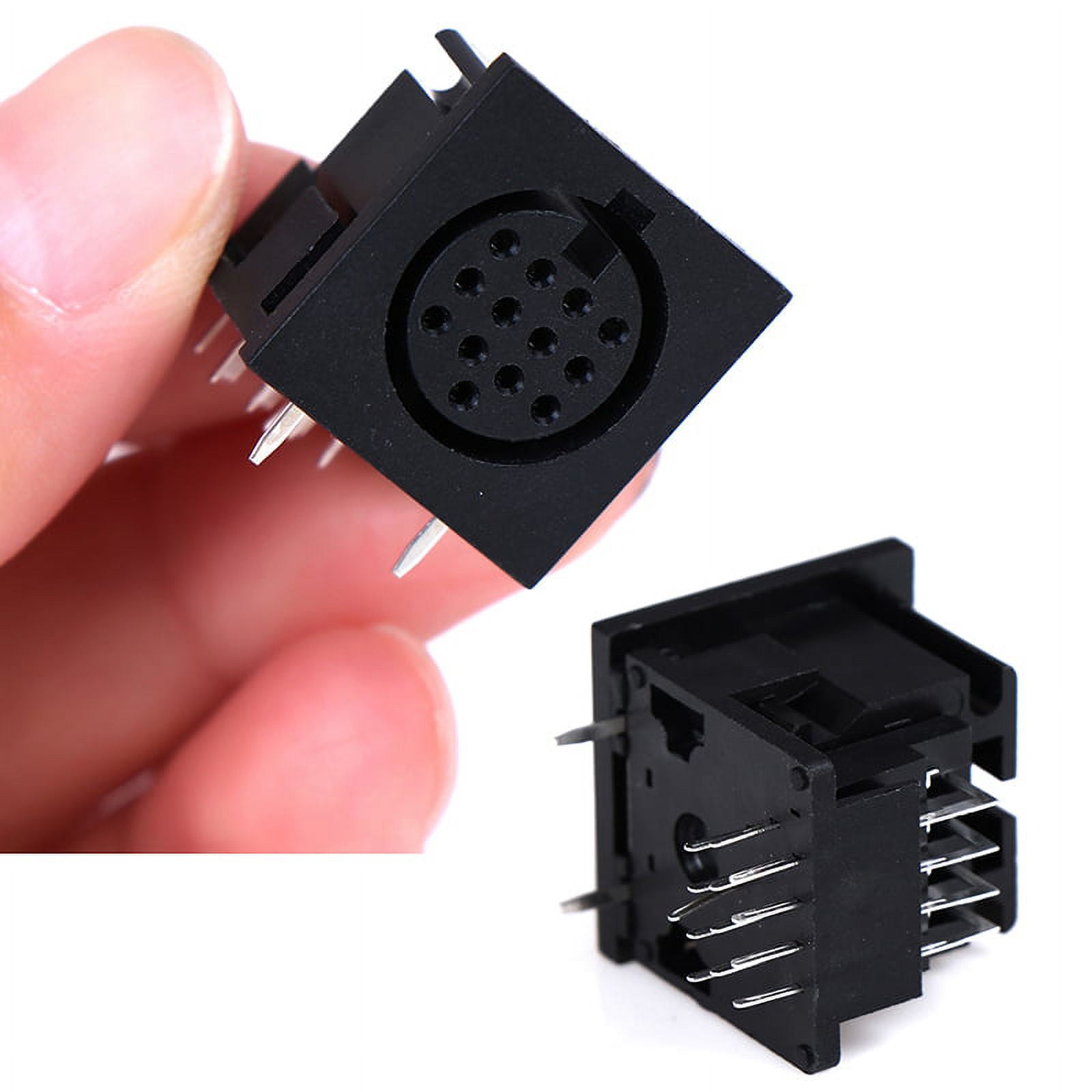 DIN 13 Pin Circular Jack Female Panel Mount PCB Mount Connector Adapter ...