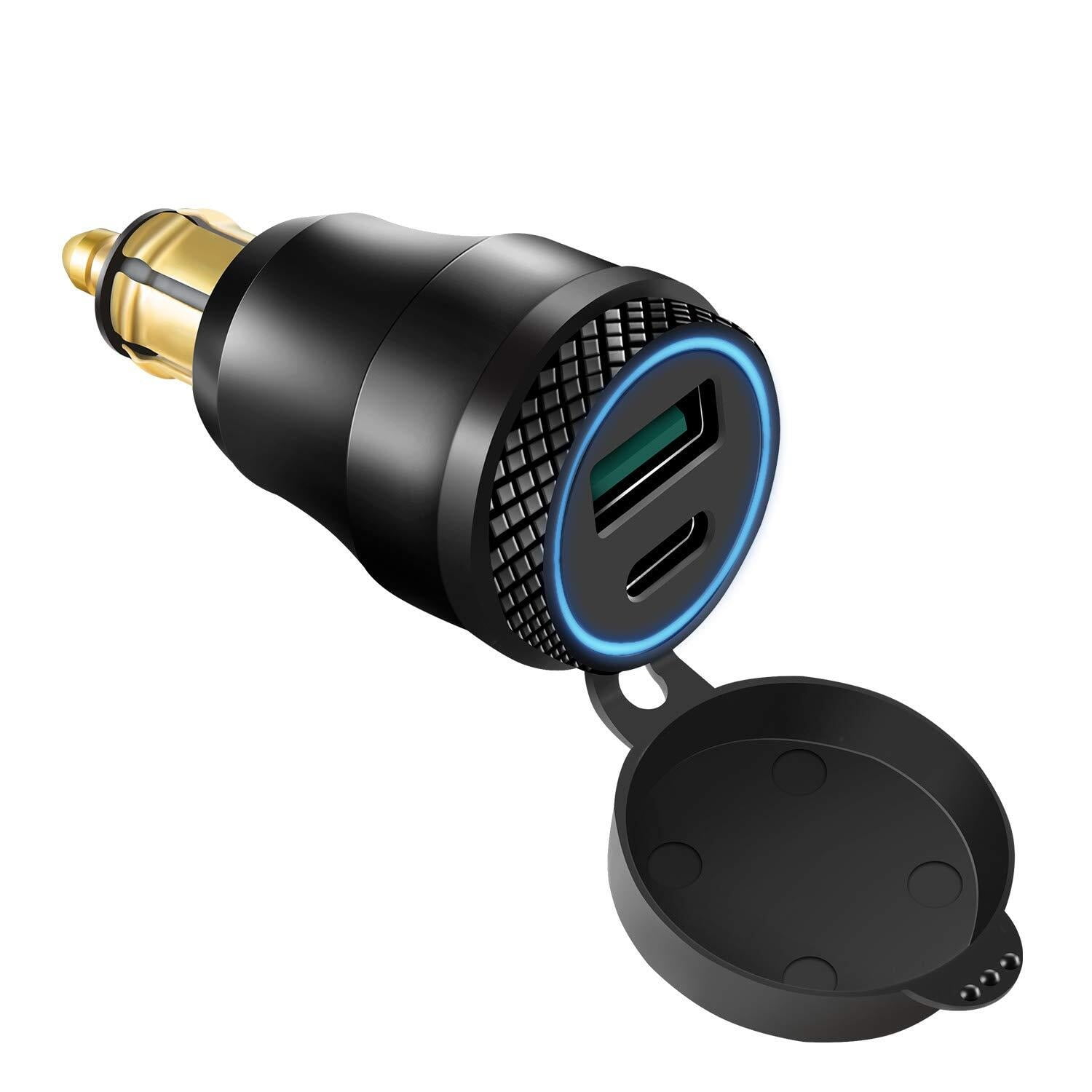 DIN Hella Plug to Quick Charge 3.0 USB Charger & Type C Power Delivery ...