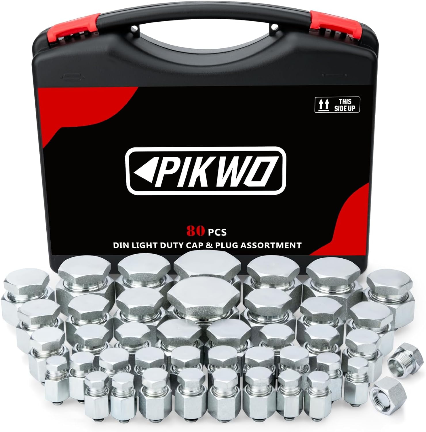 DIN Light Duty Cap & Plug Assortment Hydraulic Adapter Fitting Kit Set ...