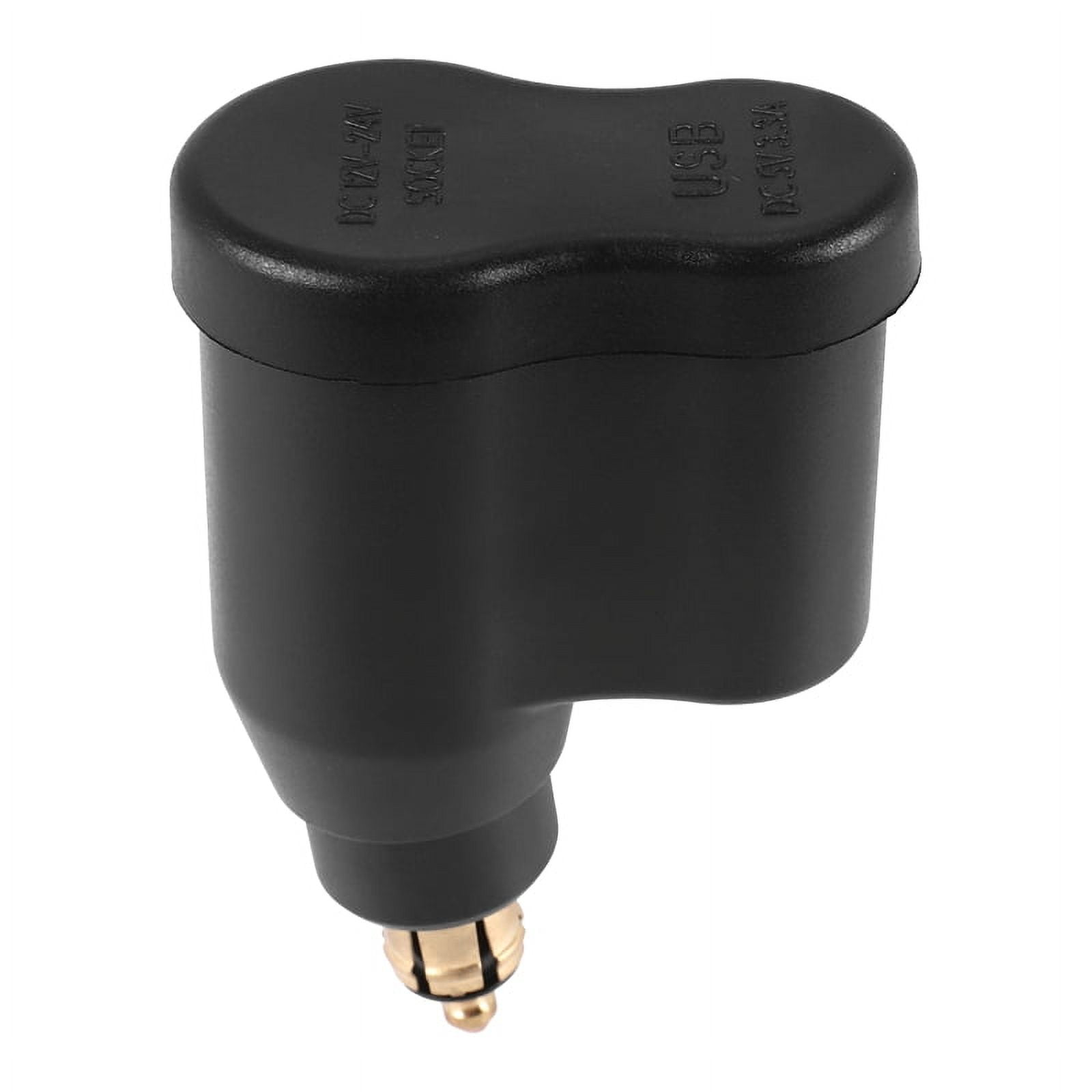 DIN Plug 3.3A Motorcycle Power Adapter Dual USB Socket Charger ...
