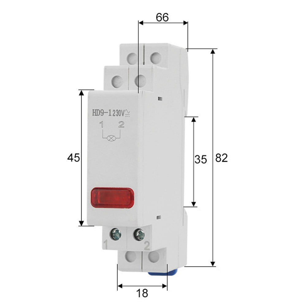 DIN Rail Mount LED Signal Lamp 220V Indicating Pilot Lights Power ...
