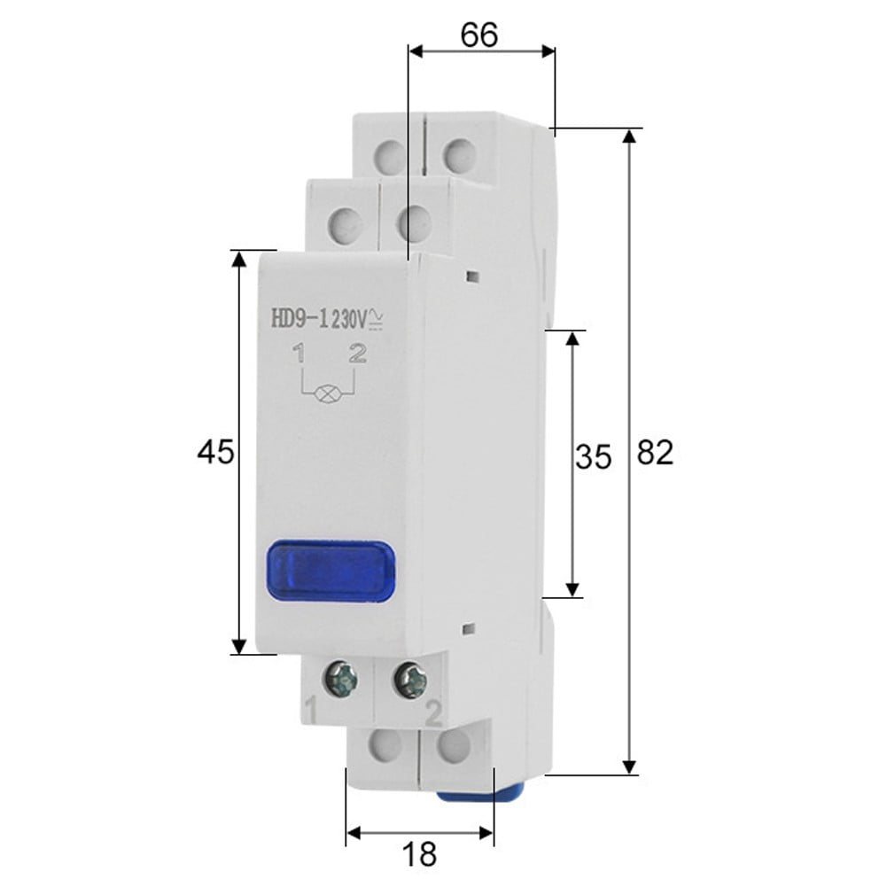 Din Rail Mount Led Signal Lamp 220V Indicating Pilot Lights Power ...