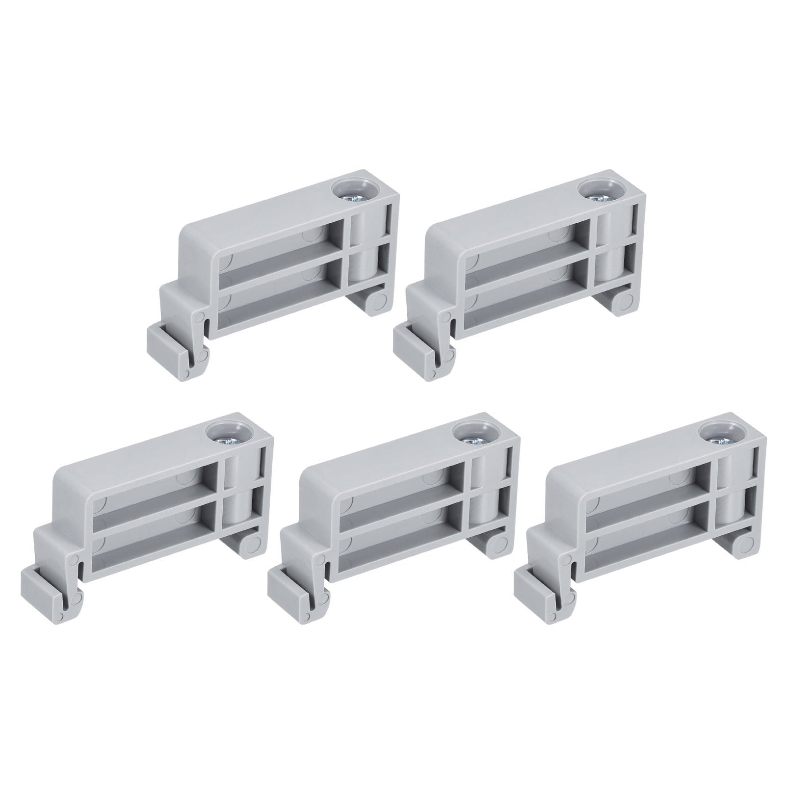 DIN Rail Mount Terminal Blocks End Stopper Screw Type Clamp Grey TBR-F ...