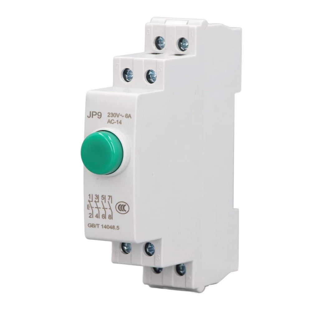 DIN Rail Mounted Button Switch for AC/DC 24V - Red and Green Modular ...
