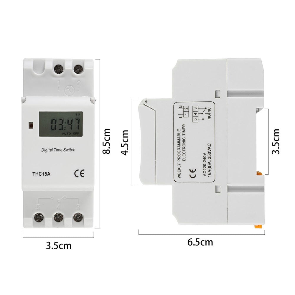 DIN Rail Parts Time Relay Switch AC220V 16A Digital LCD DIN ... DIN Rail Parts Time Relay Switch AC220V 16A Digital LCD DIN ...
