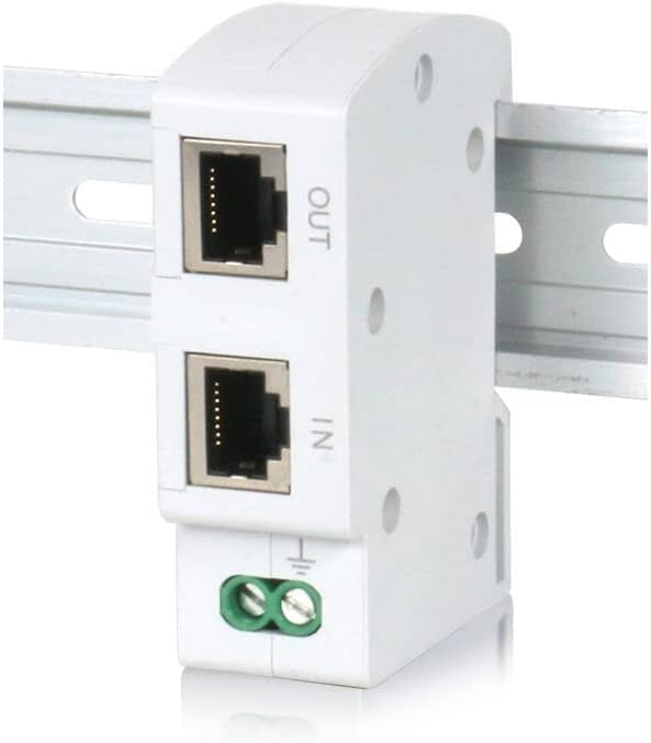 DIN Rail PoE Surge Protector 16KV Protection for PoE+ Device Such as IP ...