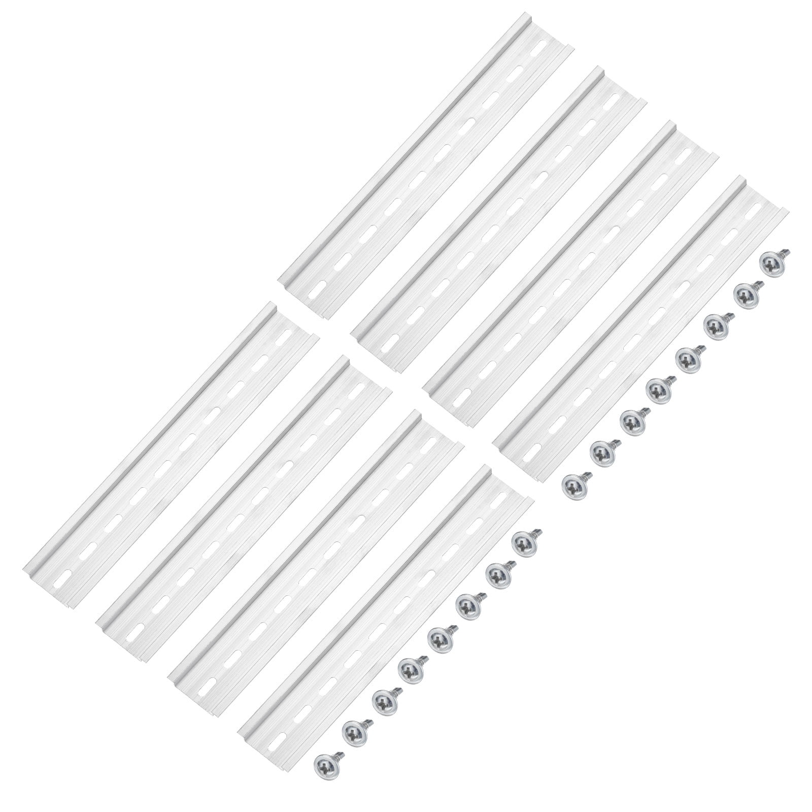 DIN Rail Slotted Aluminum Mounting Guide 8 Inch x 1.4 Inch x 0.3 Inch ...