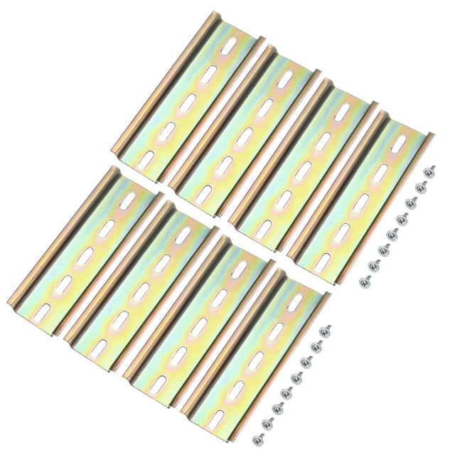 DIN Rail Slotted Iron Mounting Guides 4 Inch x 1.4 Inch x 0.3 Inch ...