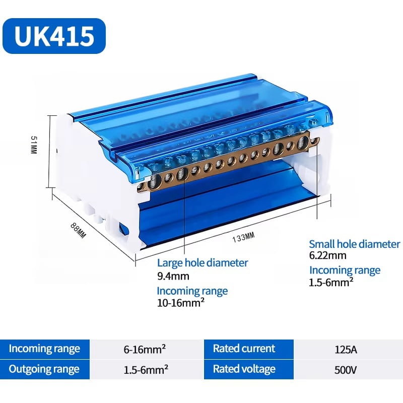 DIN Rail Terminal Blocks -207/211/215/407/411/415 Modular Distribution Frame Screw Universal ...