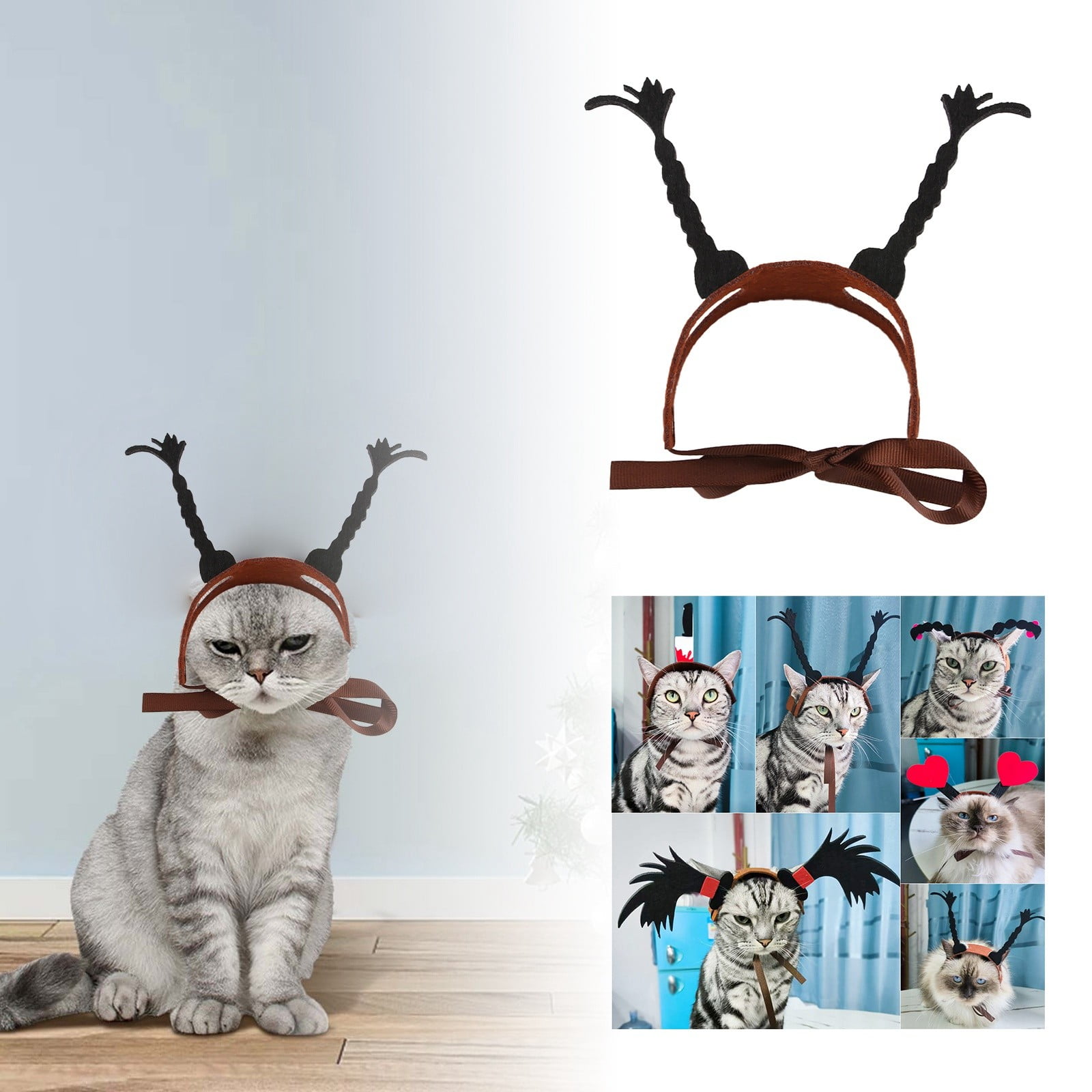 DIN-outstand 2025 NEW Funny Halloween Pet Headband Adjustable Headdress Cute Costume Accessories ...
