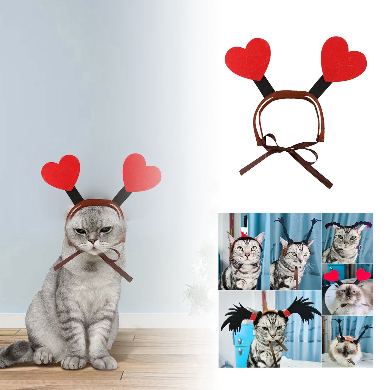 DIN-outstand 2025 NEW Funny Halloween Pet Headband Adjustable Headdress ...