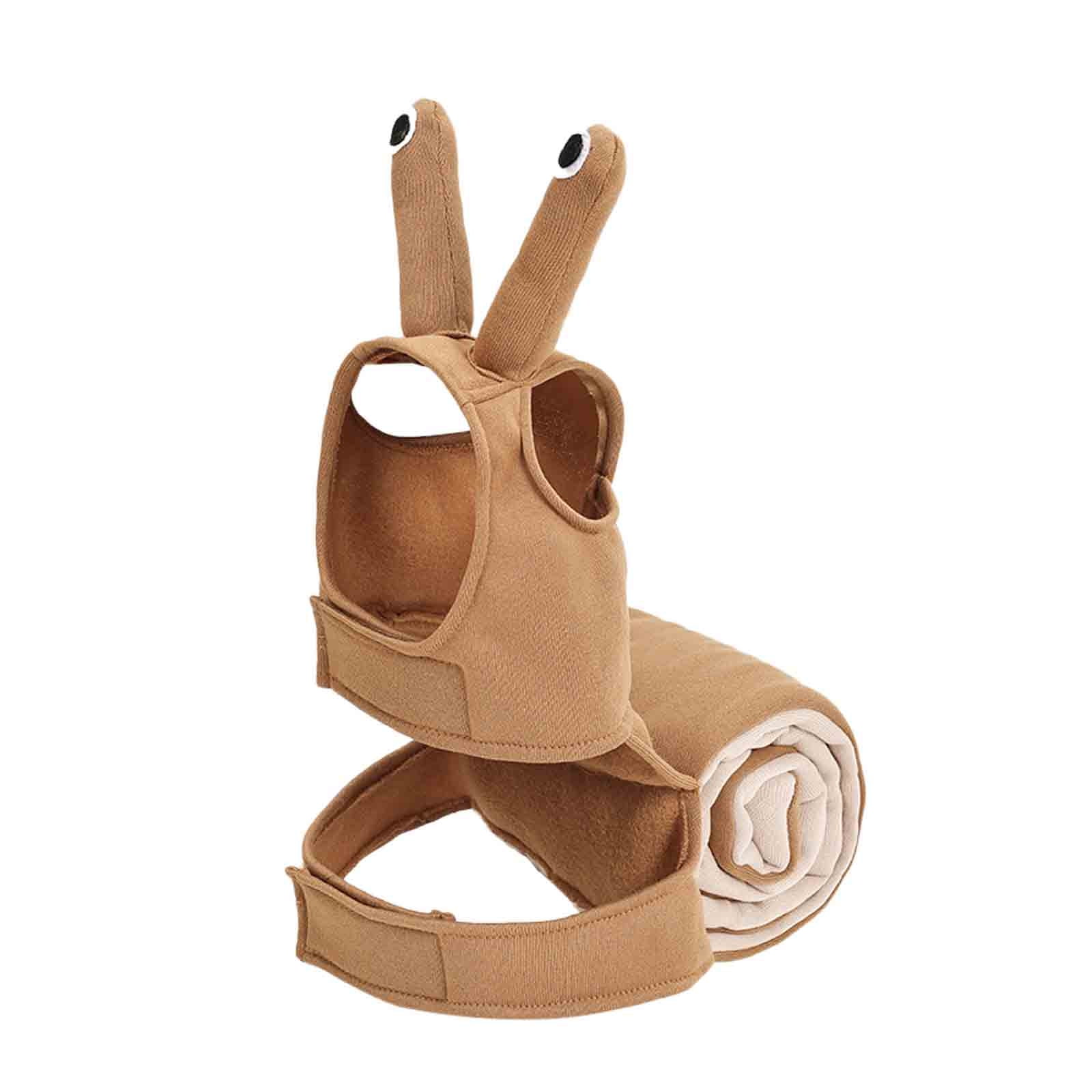 DIN-outstand 2025 NEW Pet Costume Headband Cat Dog Halloween Snail Shape Plush Hat Funny Cosplay ...