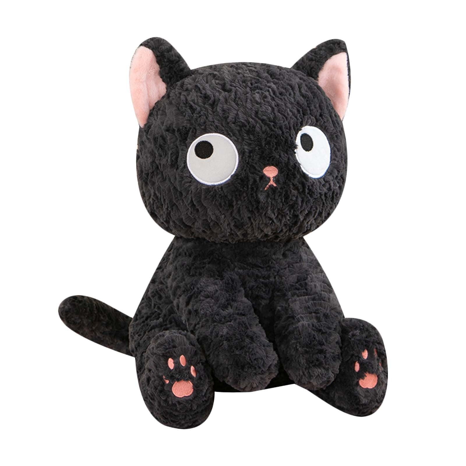 DIN-outstand Black Cat Plush Toy Adorable Stuffed Animal Soft Cuddle ...