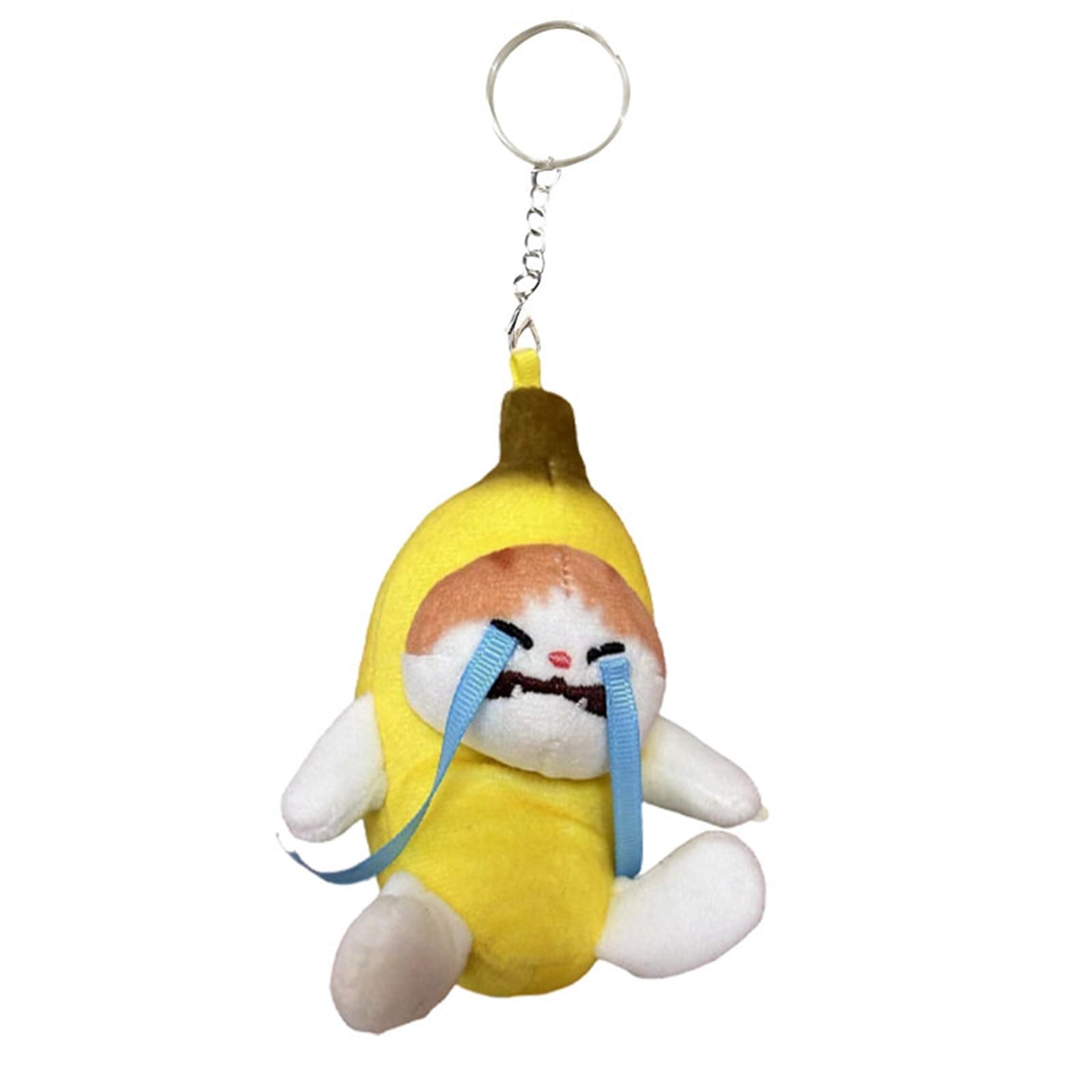 DIN-outstand Crying Banana Cat Meme Pendant Funny Viral Meow Doll With ...