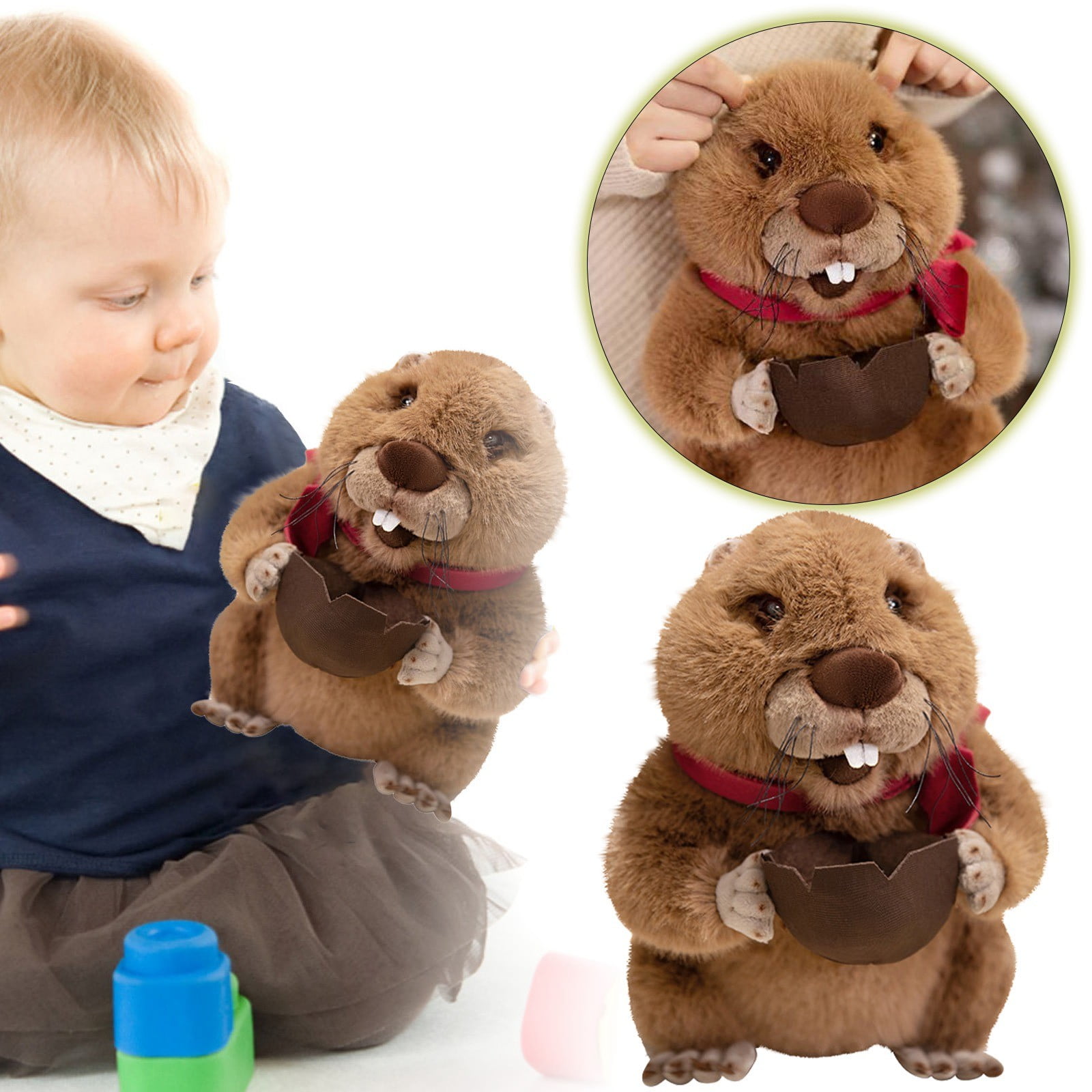 DIN-outstand Groundhog Plush Toy 32cm Cute Stuffed Animal Soft Huggable Doll For Kids Collectors ...