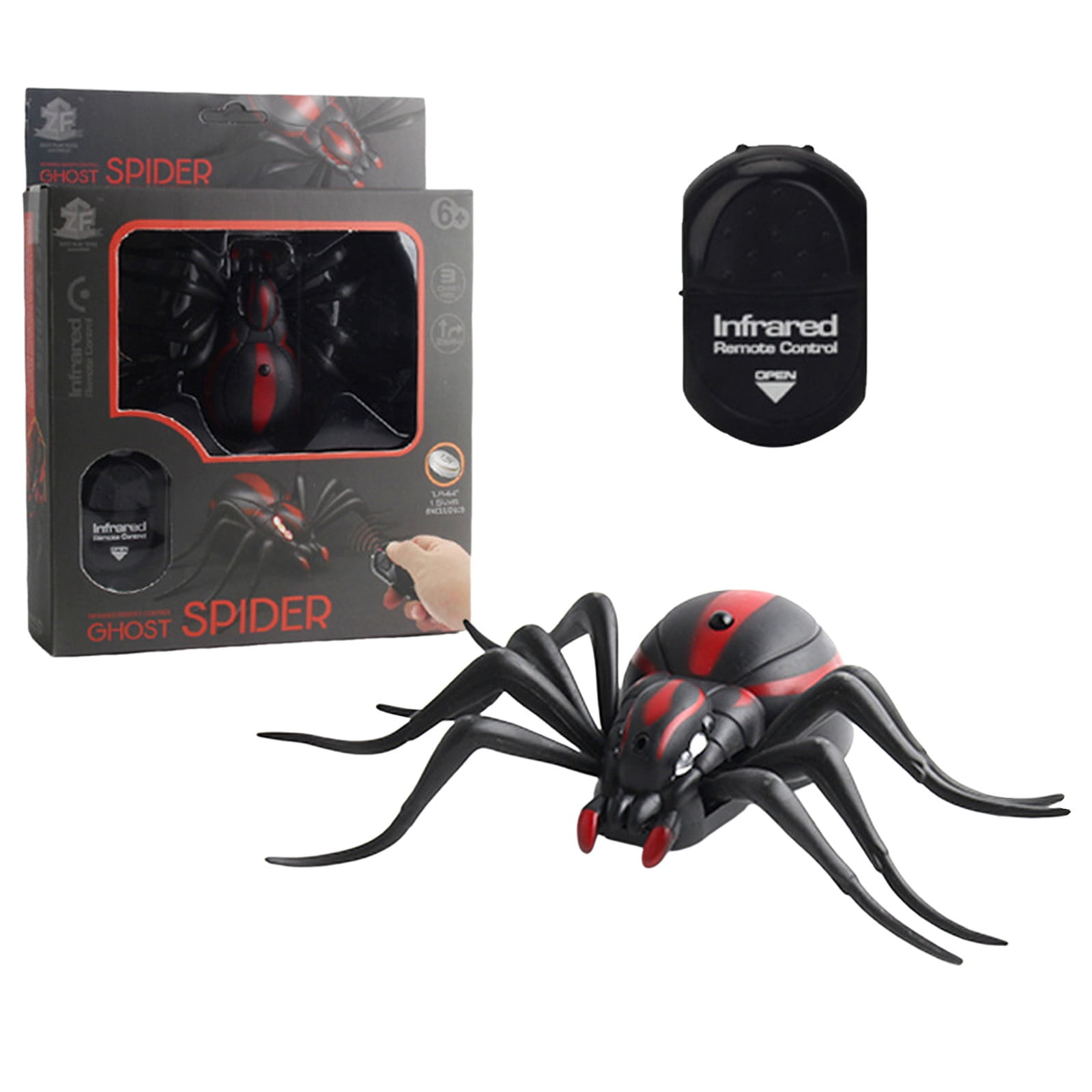 DIN-outstand Realistic Remote Control Spider Toy Creepy Crawling Prank ...