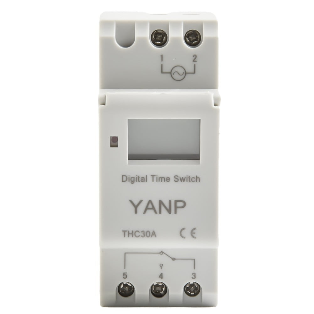 DIN rail 2 wire 7 days per week programmable digital time switch relay ...