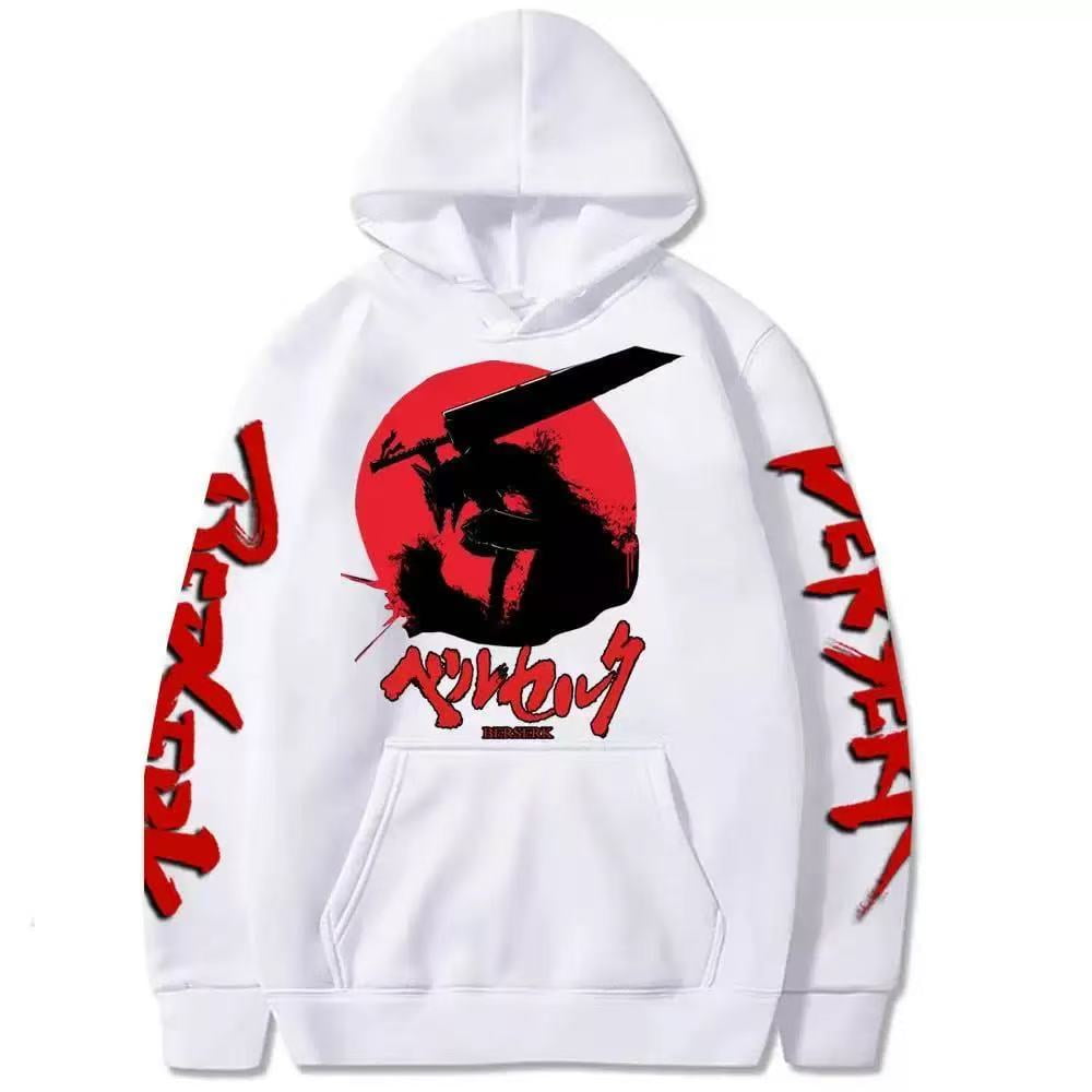 DINGCAI Berserk Griffith Print Unisex Hoodie Long Sleeve with Pocket ...