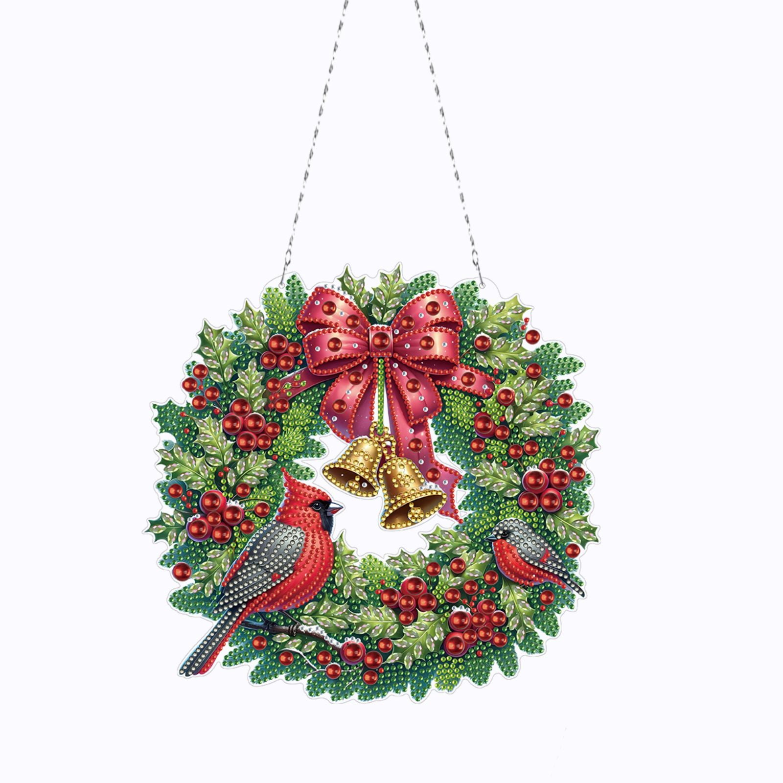 DINGERING DIY Diamond Pendant Diamond Art Painting Christmas Cardinal ...