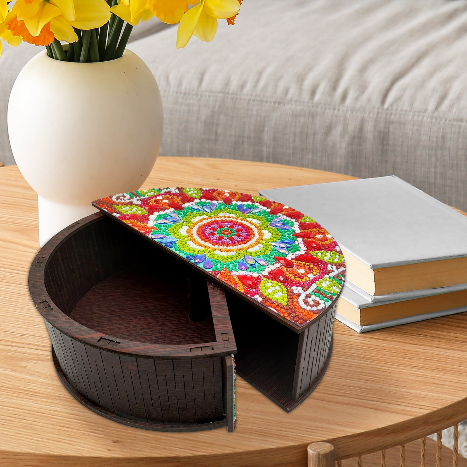 DINGERING DIY Diamond Storage Box Diamond Art Painting Mandala Creative ...