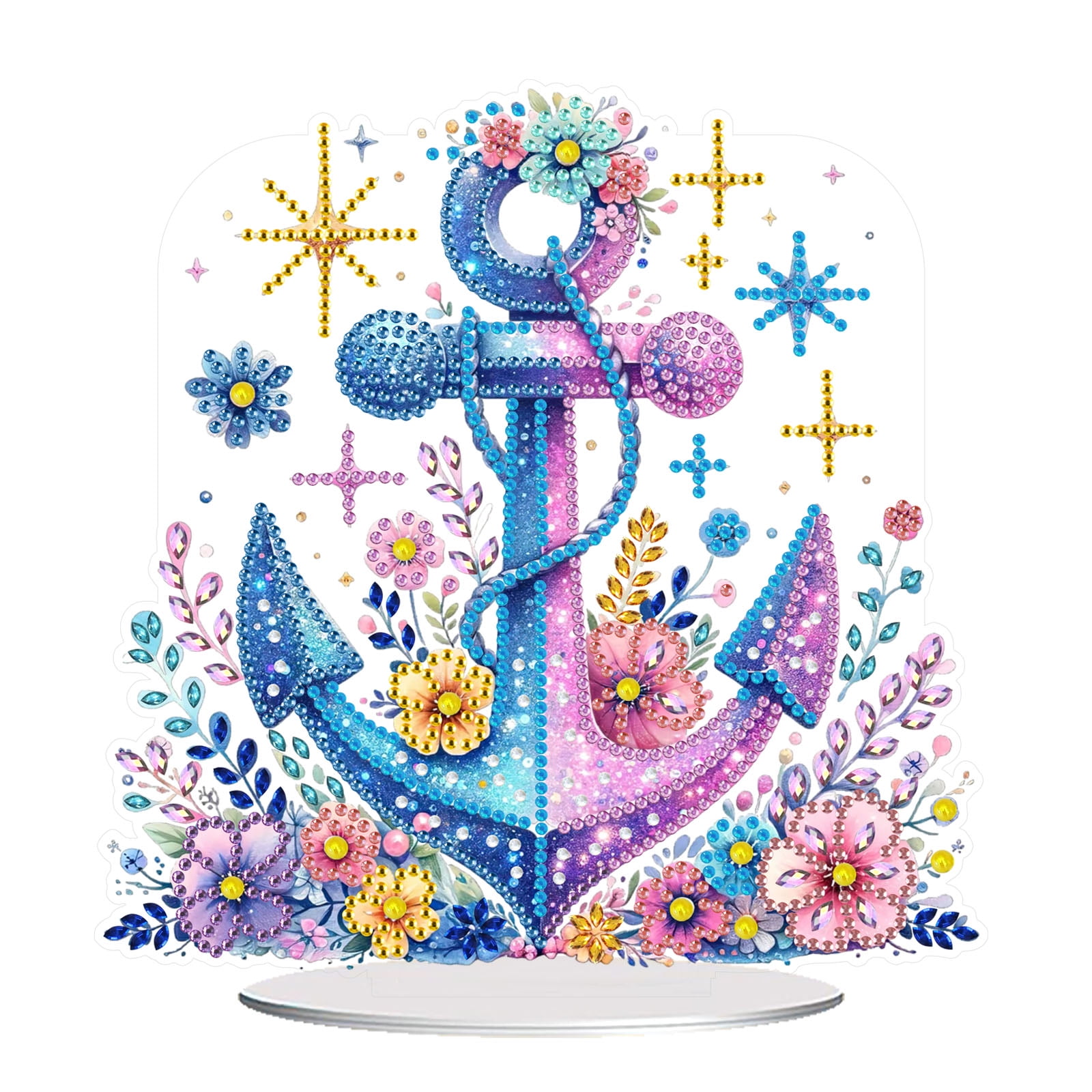 DINGERING DIY Tabletop Diamond Art Painting Kit for beautiful flowers ...