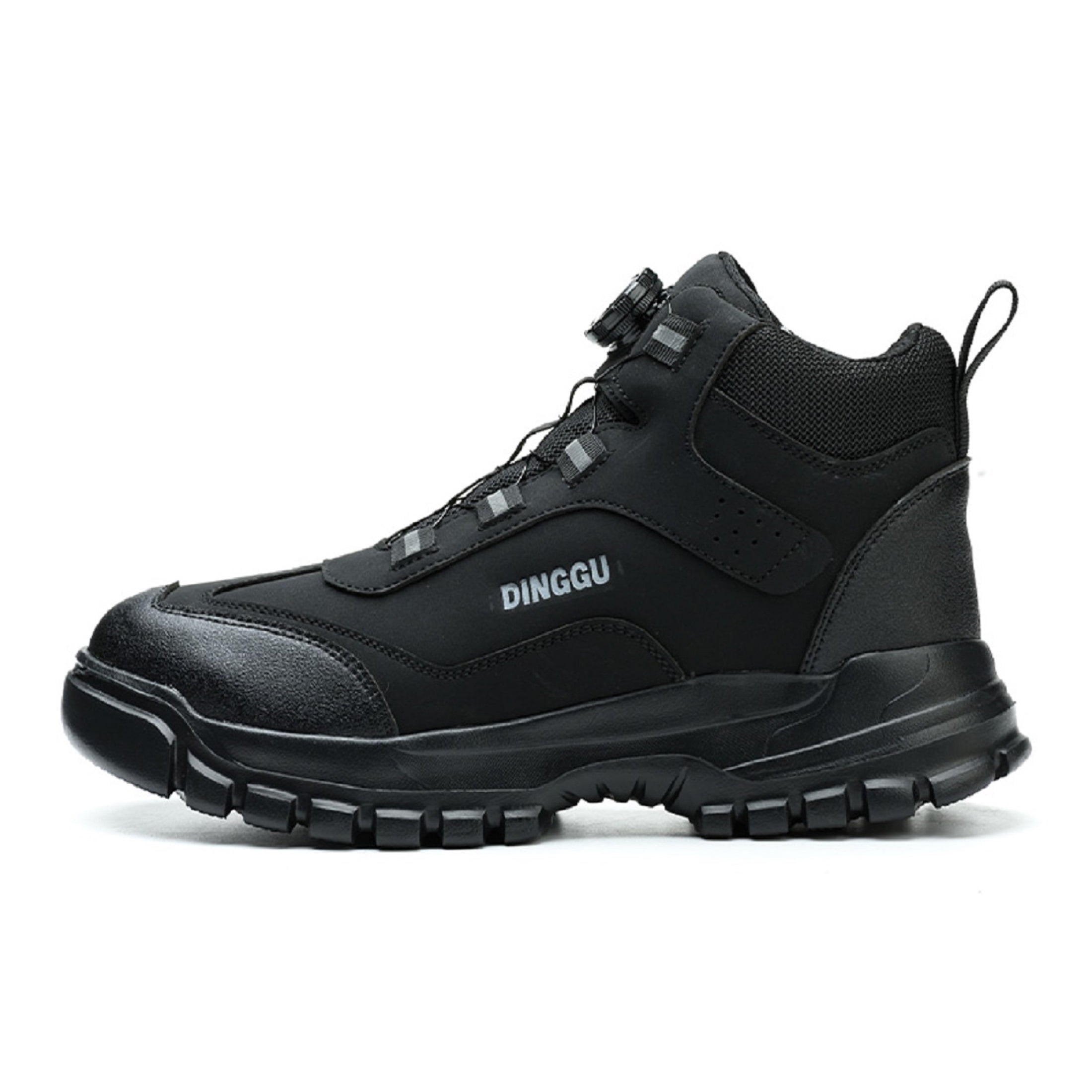 DINGGU Four season button up work shoes, steel toe shoes, safety shoes ...