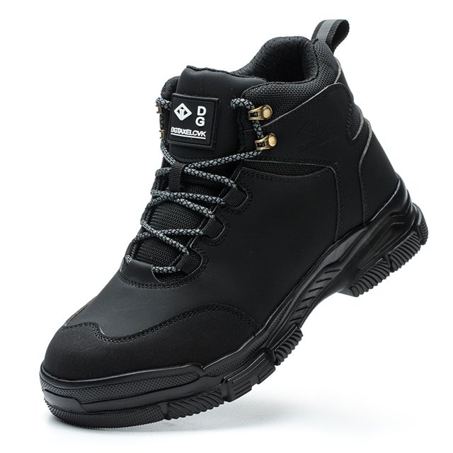 DINGGU Four season high top work shoes, steel toe shoes, safety shoes ...