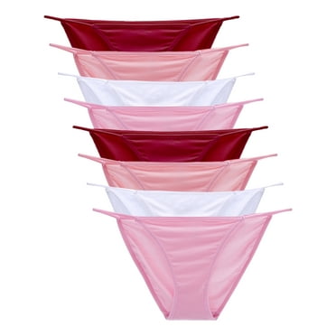 DINGLU 10 Pack Women's High Cut String Bikini Panties Low Waist ...