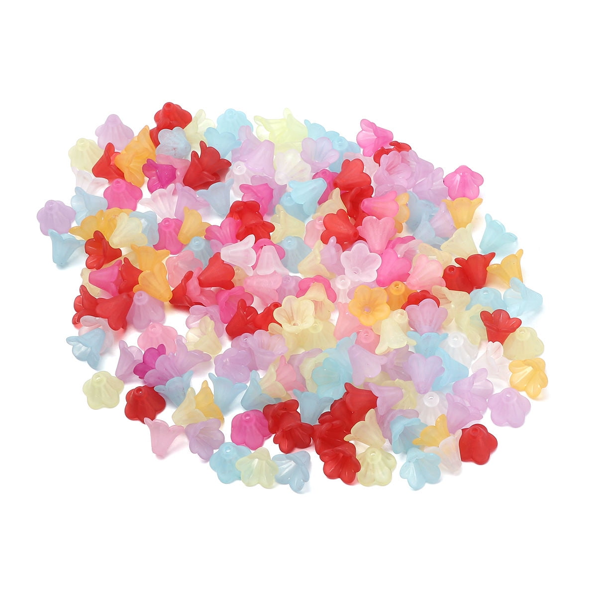 DINHEAROM 1 Pack Acrylic Flower Petals Assorted Color Trumpet Shape Diy ...