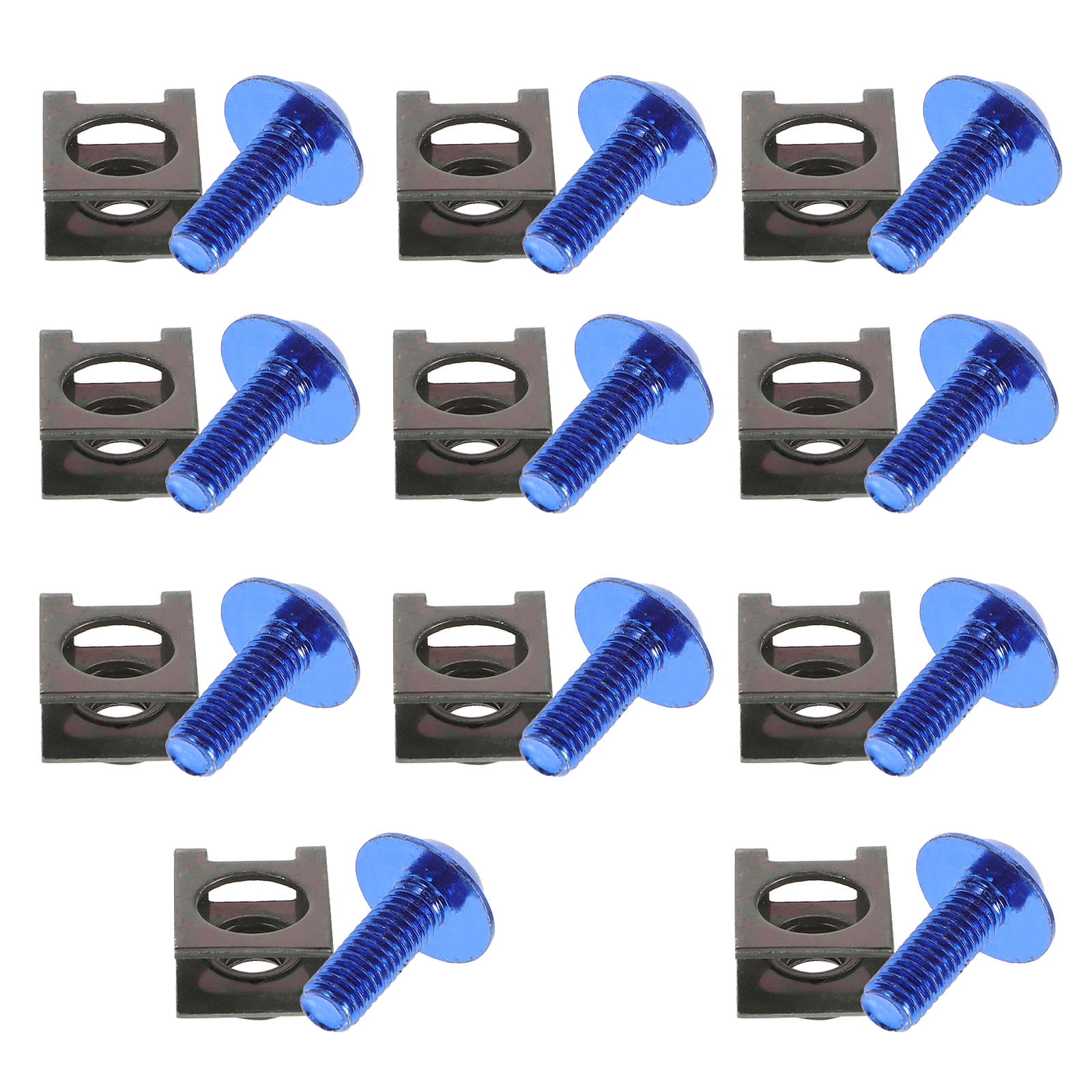 DINHEAROM 10 x Bolts and 10 x Bases Windshield Bolt Kit for Motorcycle ...