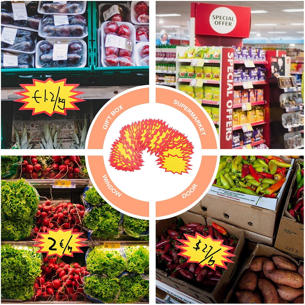 DINHEAROM 100Pcs Pricing Sticker for Merchants in Retail Environment ...