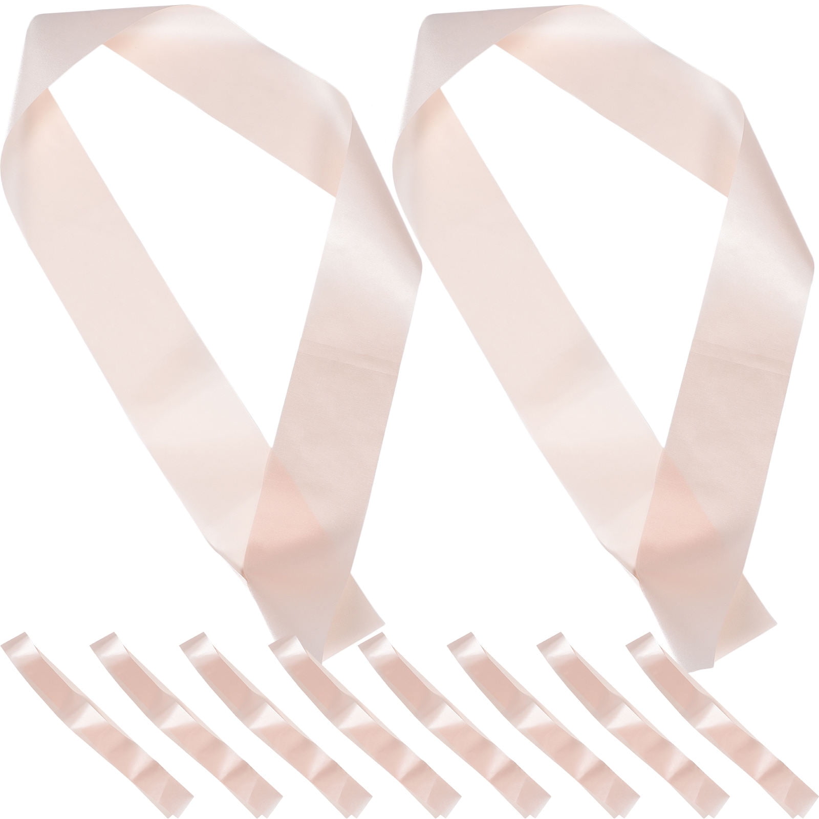 DINHEAROM 10Pack Wedding Party Sashes Rose Gold Satin Long Strip For ...