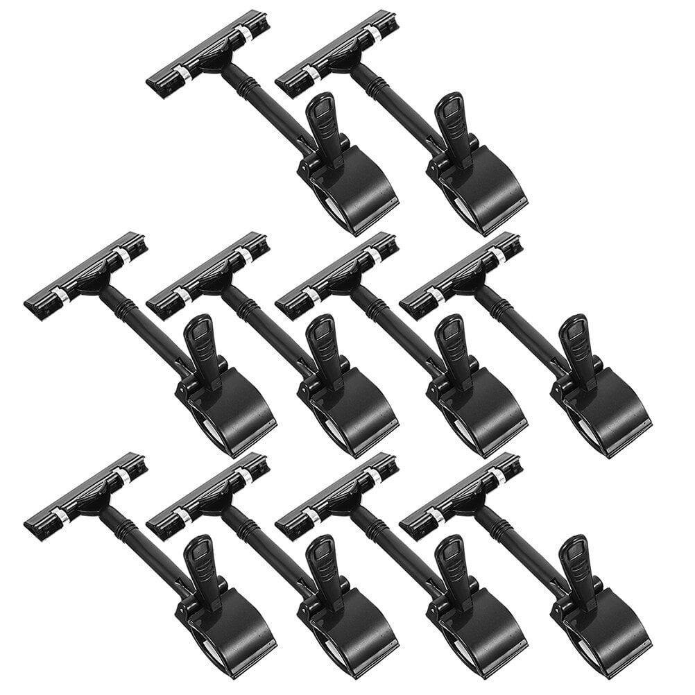DINHEAROM 10Pcs Black Plastic Sign Holder Clip for Shelf Tag Clips with ...