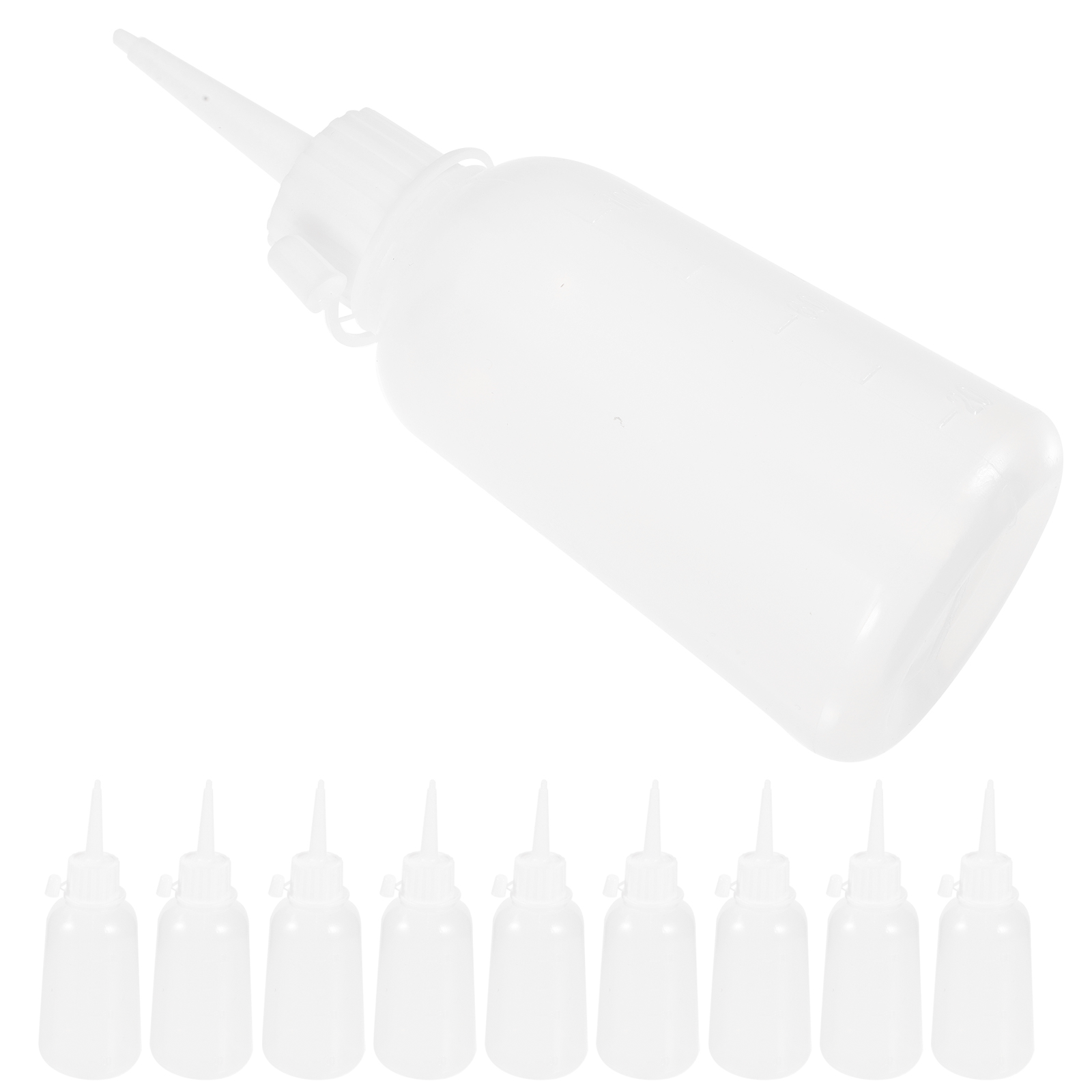 DINHEAROM 10Pcs Plastic Squeeze Bottles with Nozzle for Domestic Use ...