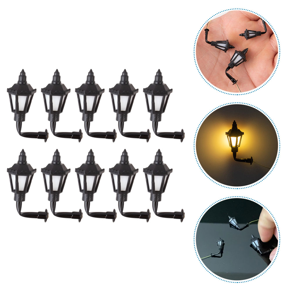 DINHEAROM 10Set Miniature Wall Lamp Model Scene Accessories for Mini ...