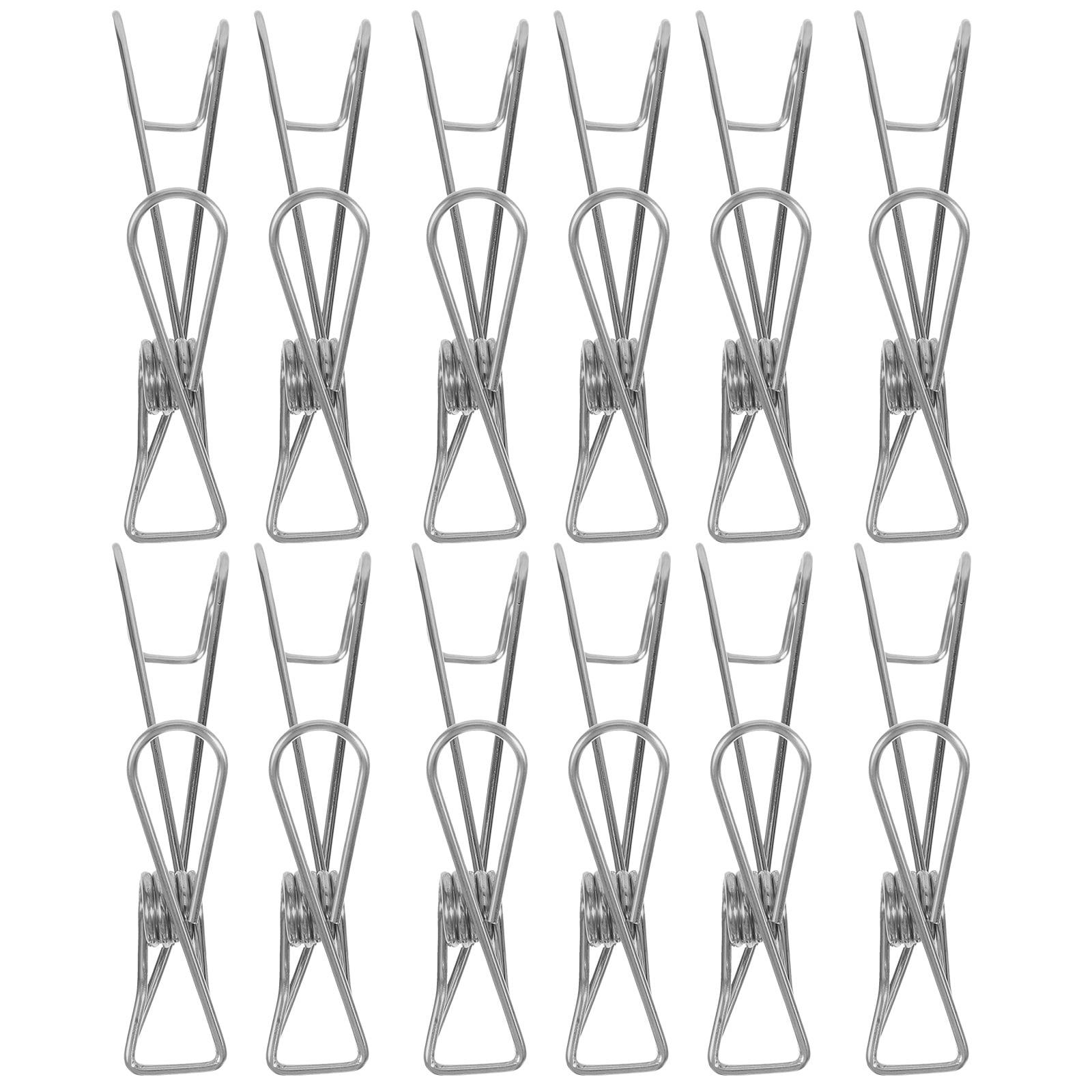 DINHEAROM 12Pcs Stainless Steel Shower Glass Door Hook Clips Hangers ...