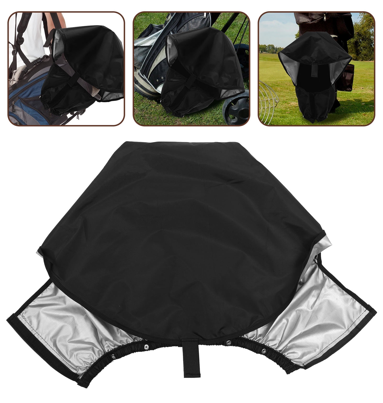 DINHEAROM 1Pcs Rectangular Black Golf Bag Rain Protector with ...