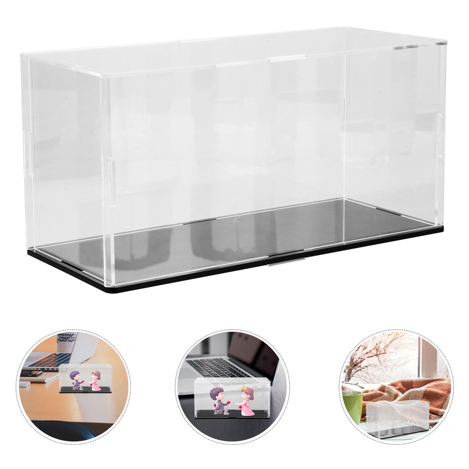 DINHEAROM 1Set Small Display Cases Transparent Acrylic Rectangular ...