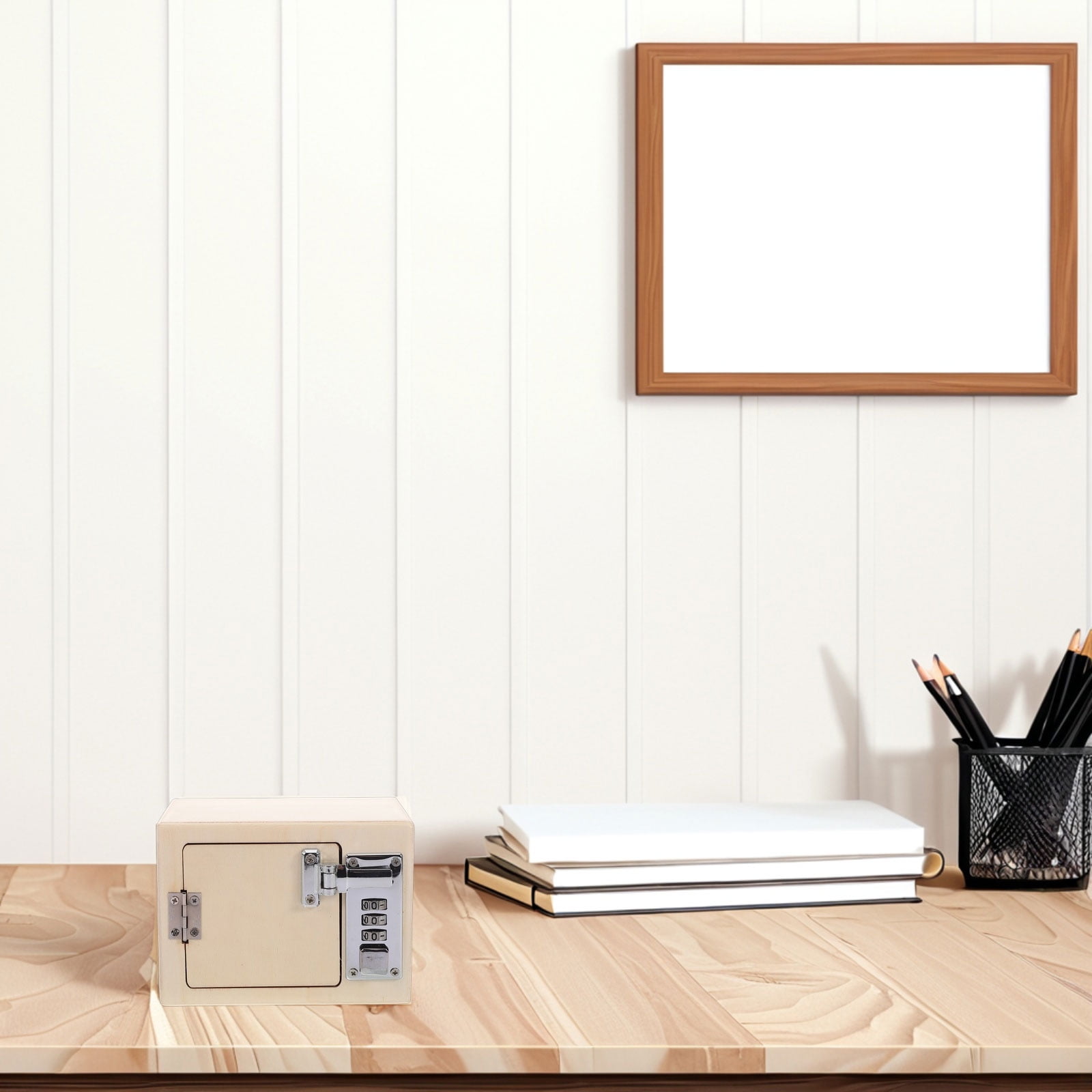 DINHEAROM 1Set Wooden Lock Box with Key for Boys 12.50X9.50X8.50CM ...