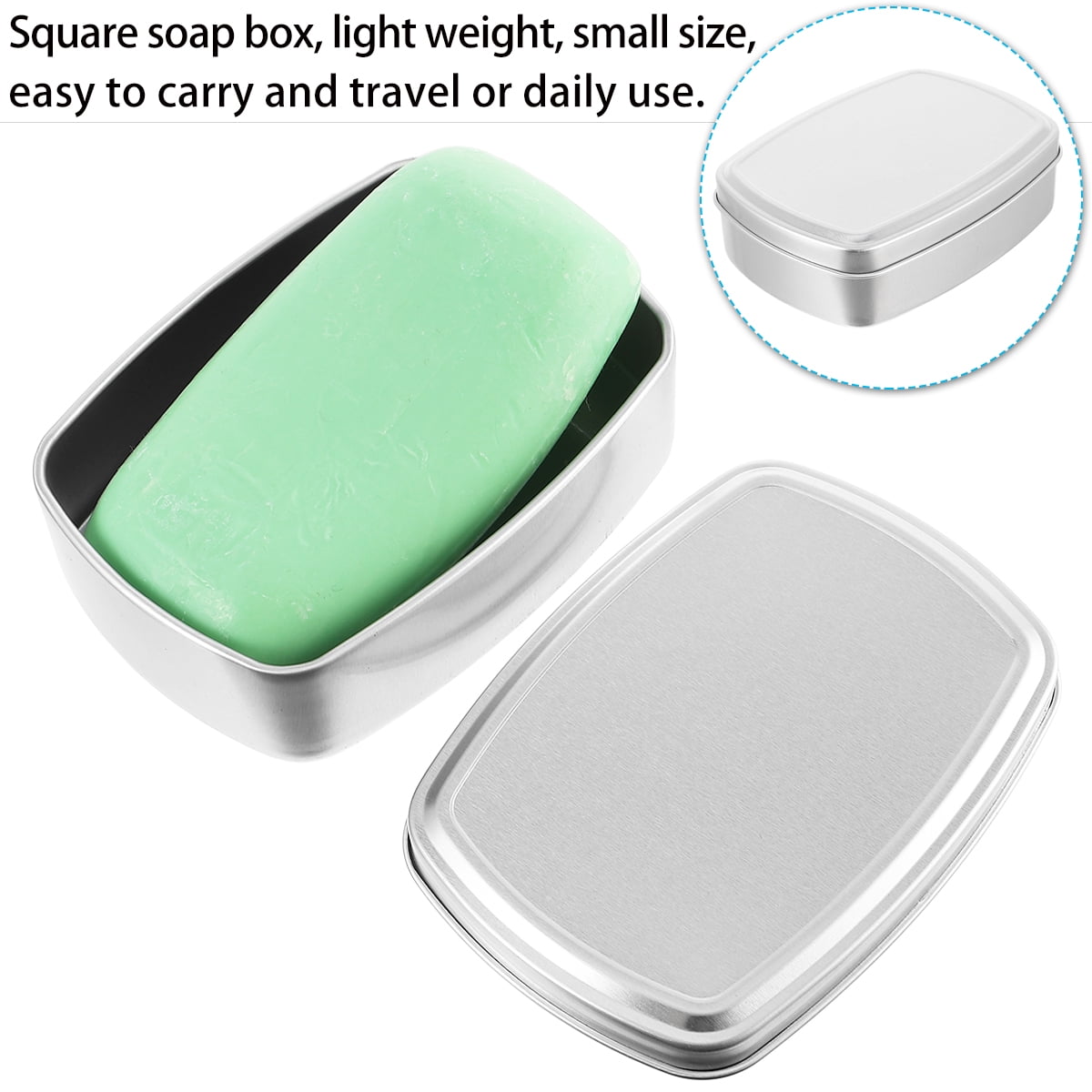 DINHEAROM 2Pack Aluminum Tins with Lids for Soap Storage 150ml Capacity ...