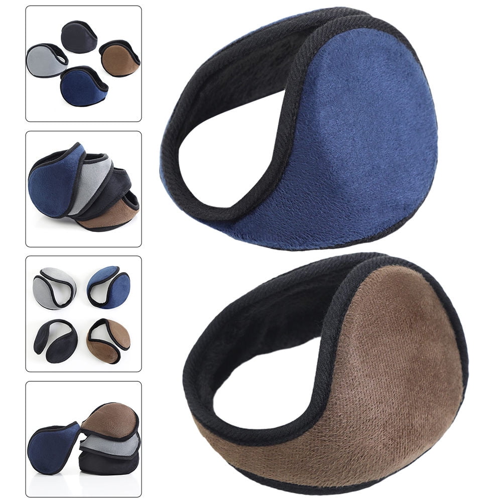 DINHEAROM 2Pcs Round Plush Winter Earmuffs for Kids Ear Muffs Mens ...