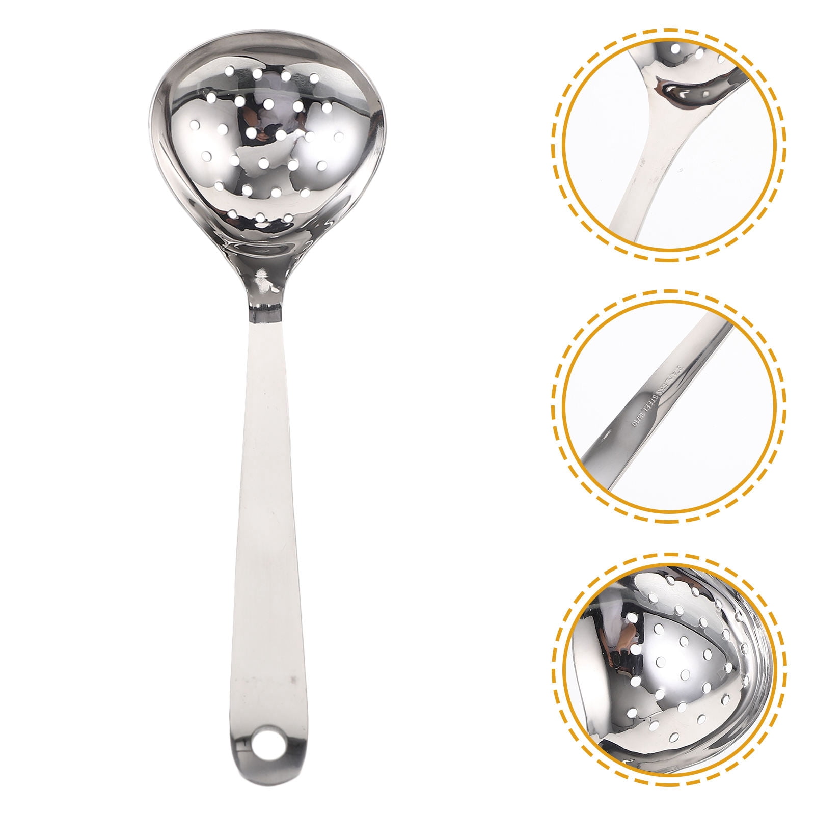 DINHEAROM 2Pcs Wall Mounted Design Slotted Spoons Essential Metal ...