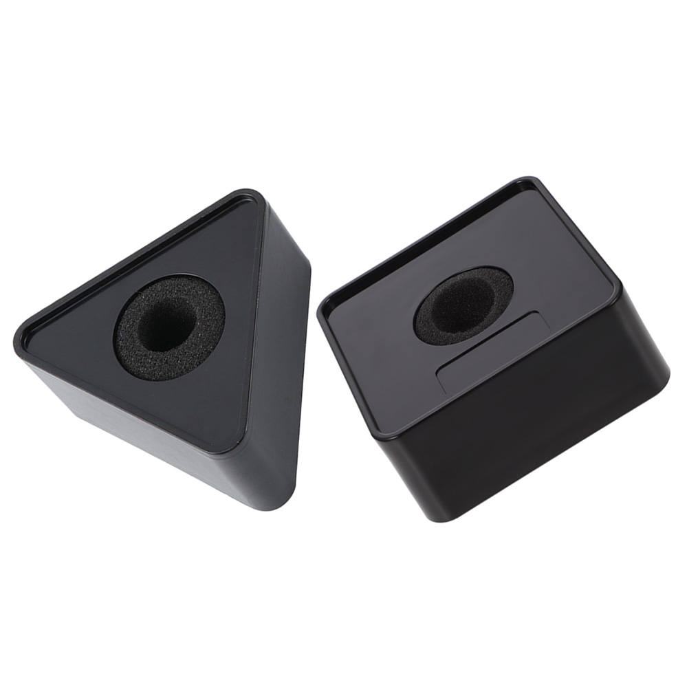 DINHEAROM 2Set Black ABS Square Mic Logo Station for Microphone ...