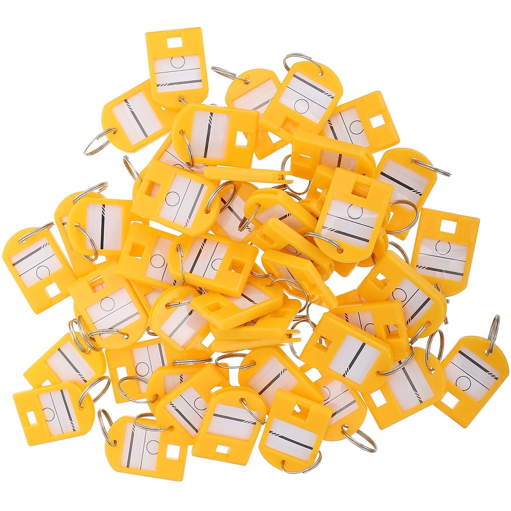 DINHEAROM 35Pcs Key Tags for Key Identification and in Yellow - Walmart.com