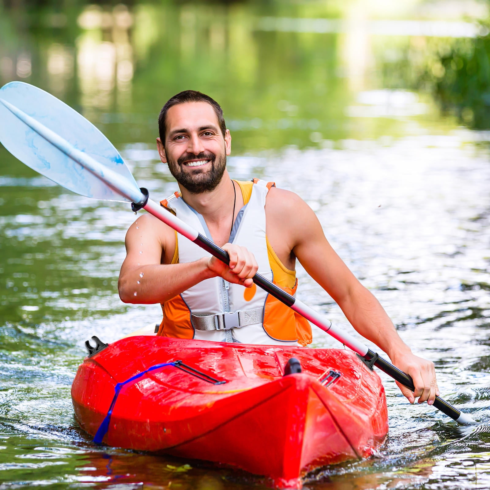 DINHEAROM 4 Pcs Paddle Holder Clip for Kayak and Canoe with Simple ...