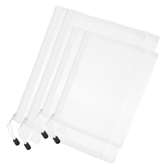DINHEAROM 4Pcs Transparent Zipper File Bags for Office and Travel ...