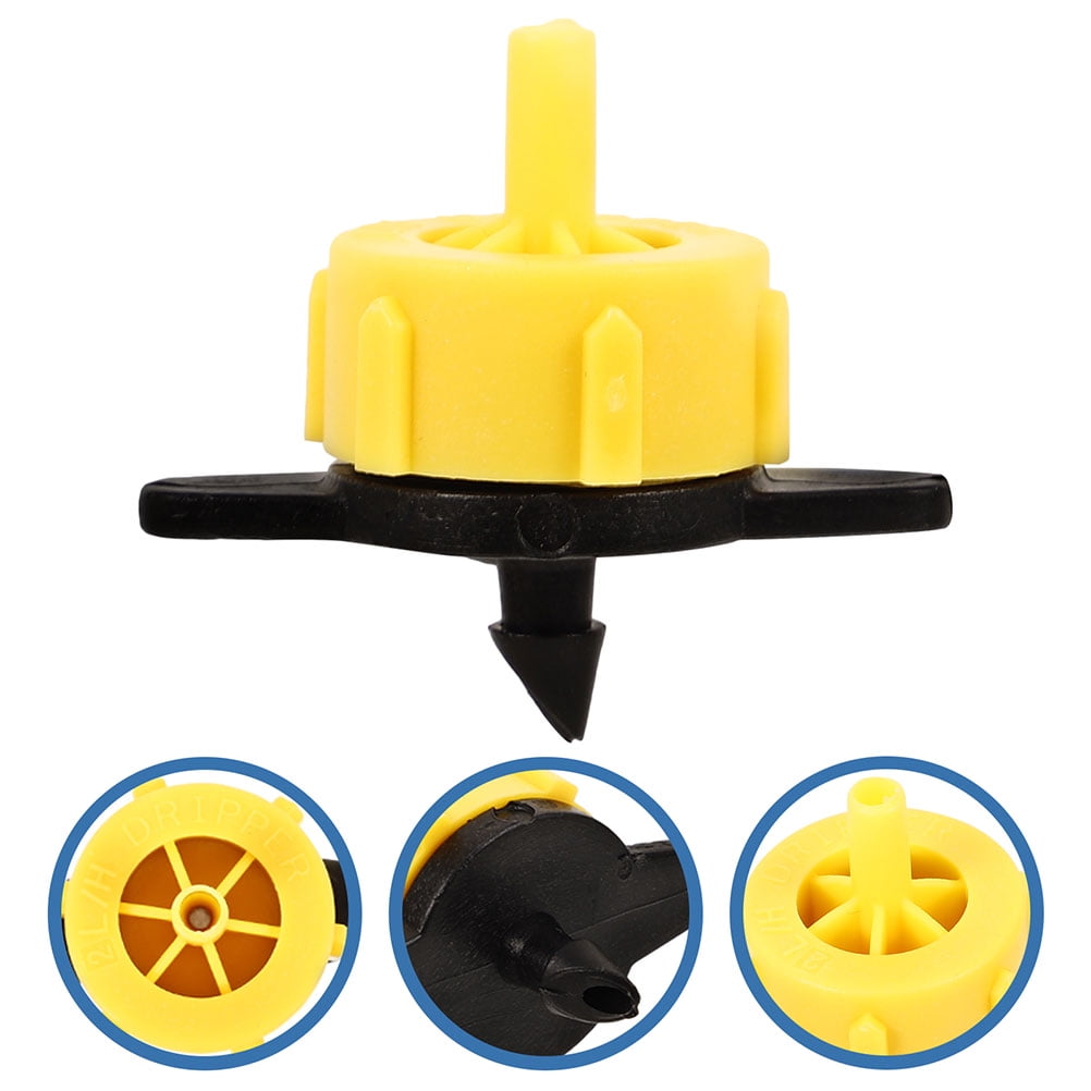 DINHEAROM 50Pcs Yellow PP Adjustable Water Flow Irrigation Drippers ...
