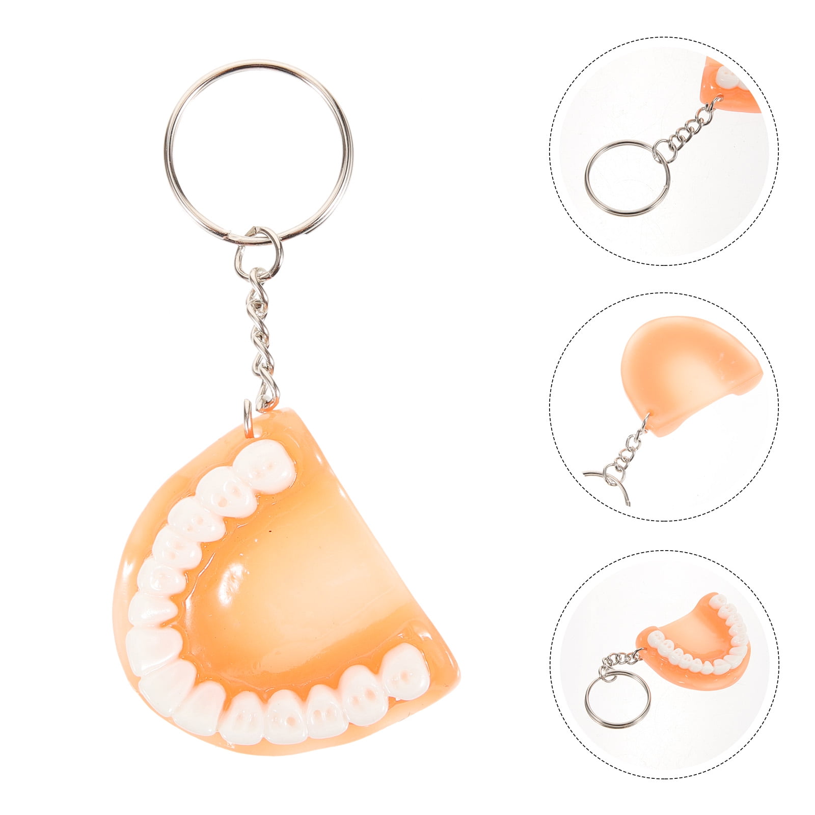 DINHEAROM 5Pcs Funny Tooth Keychains for Family and Friends in Random ...