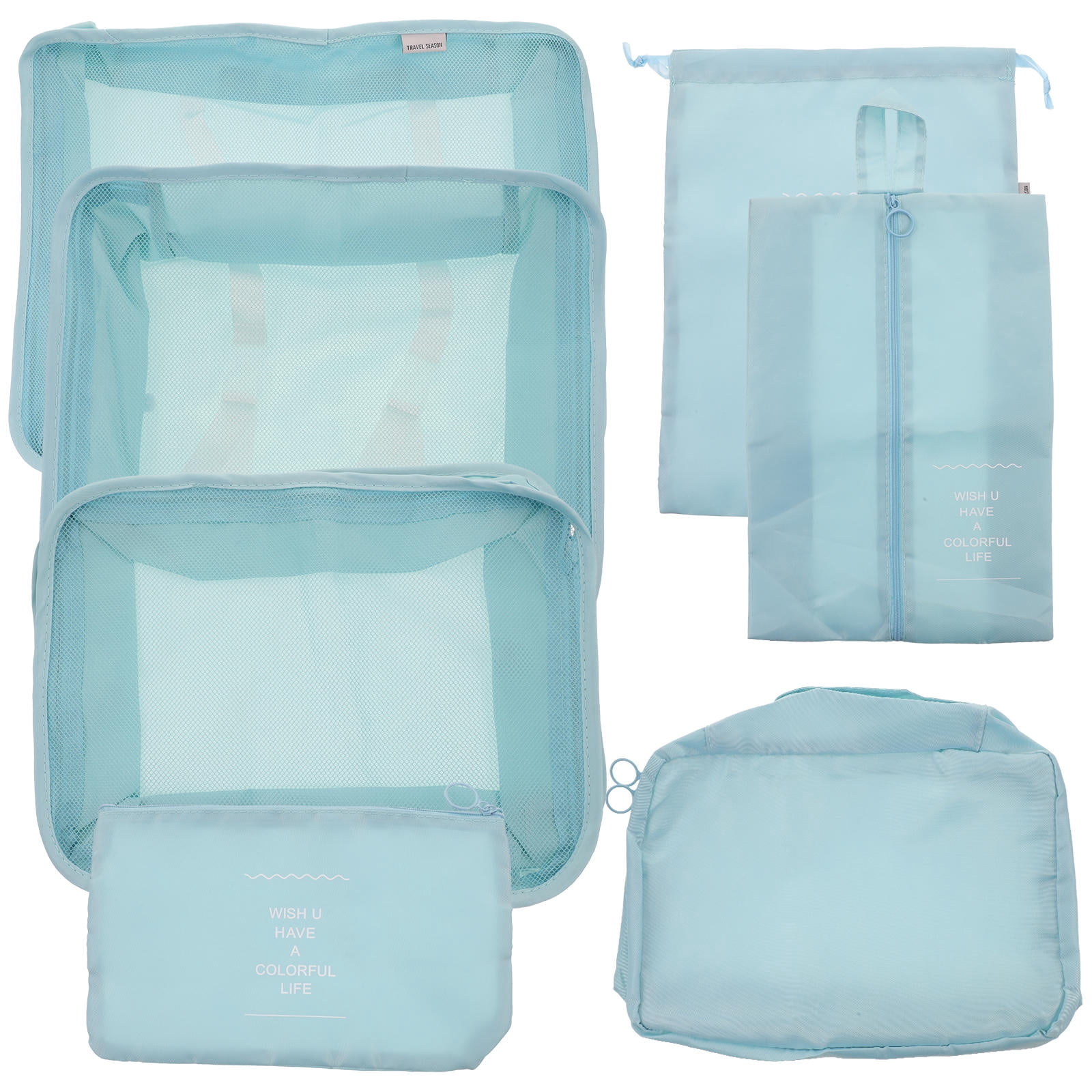 DINHEAROM 7Pcs Packing Cubes for Suitcases Space-saving Bags for Hiking ...
