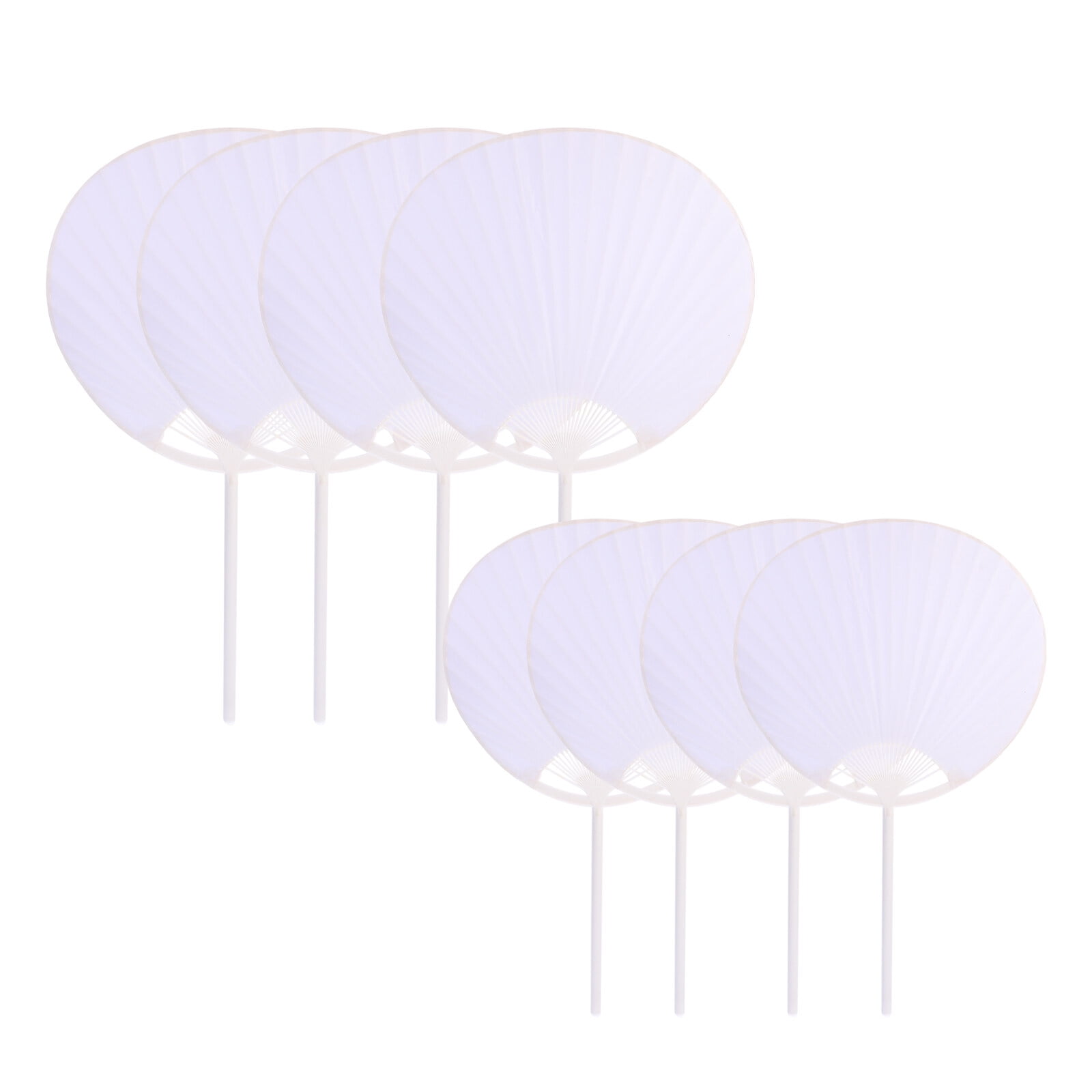 DINHEAROM 8Pcs Wedding White Hand Fan for School Projects Children ...